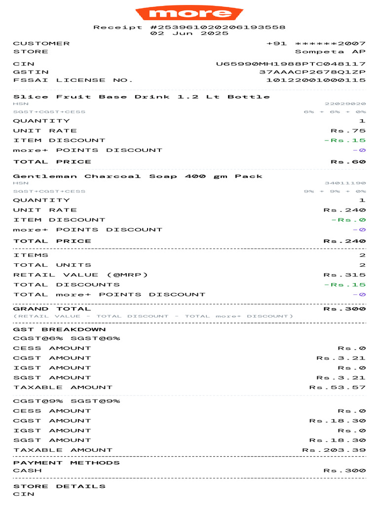 Receipt 253961020206193558 | PDF | Payments | Taxes