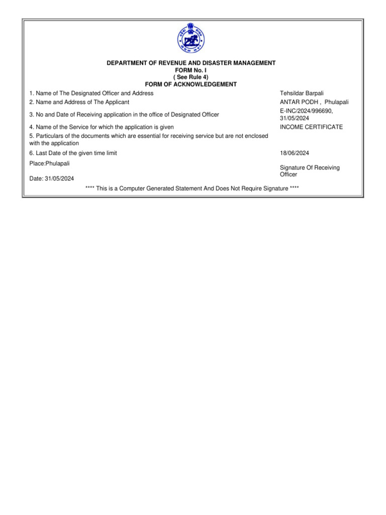 Antar Podh Income | PDF