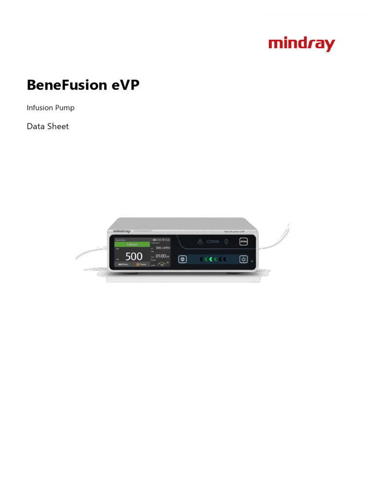 Benefusion Evp Data Sheet | PDF | Intravenous Therapy | Dose (Biochemistry)