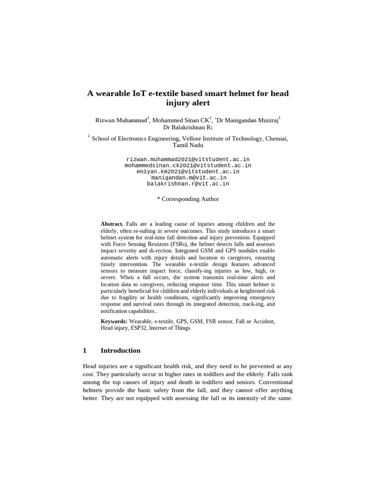 Final Reviewer Comments Modified - Springer Paper | PDF | Wearable ...