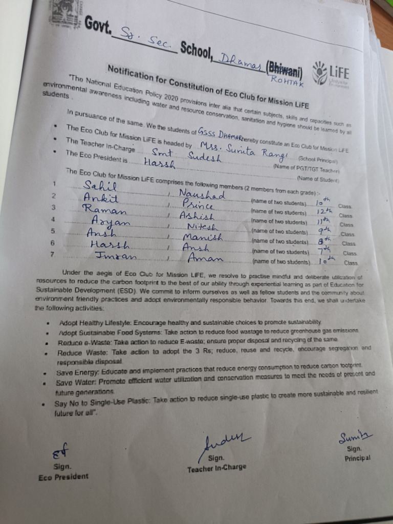 ECO Club Constitution Notification | PDF