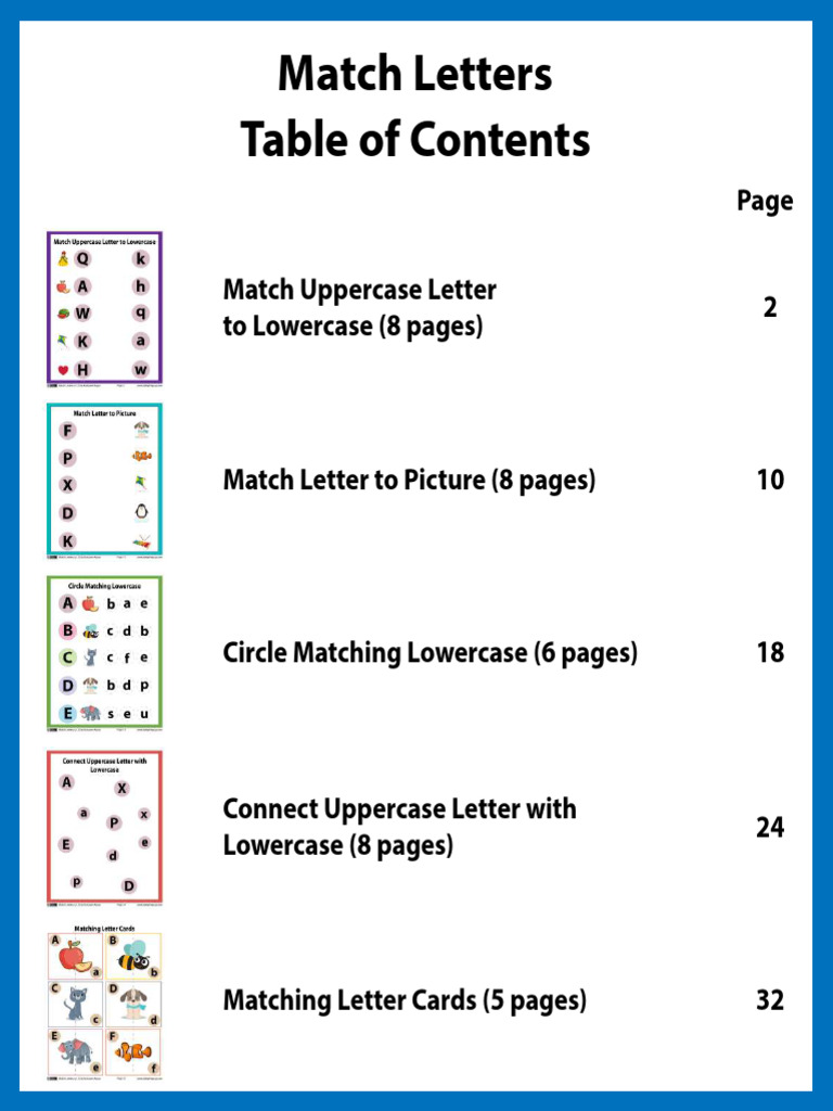 Uppercase and Lowercase Letter Matching | PDF | Letter Case | Digital ...