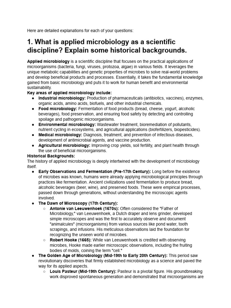 Applied Microbiology Assignment | PDF | Sourdough | Microbiology