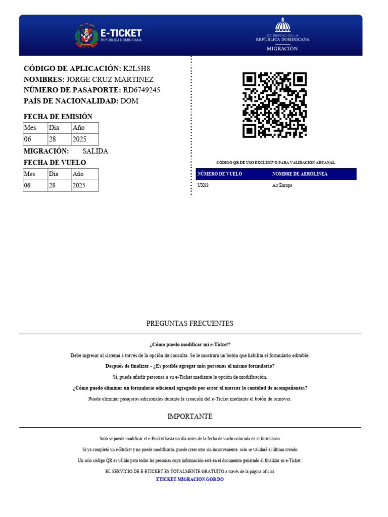 E-Ticket | PDF
