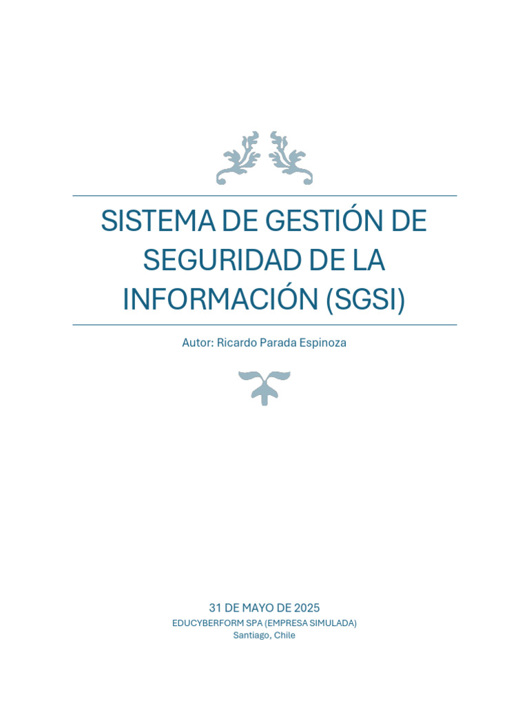 Sistema de Gestión de Seguridad de La Información (SGSI) | PDF ...