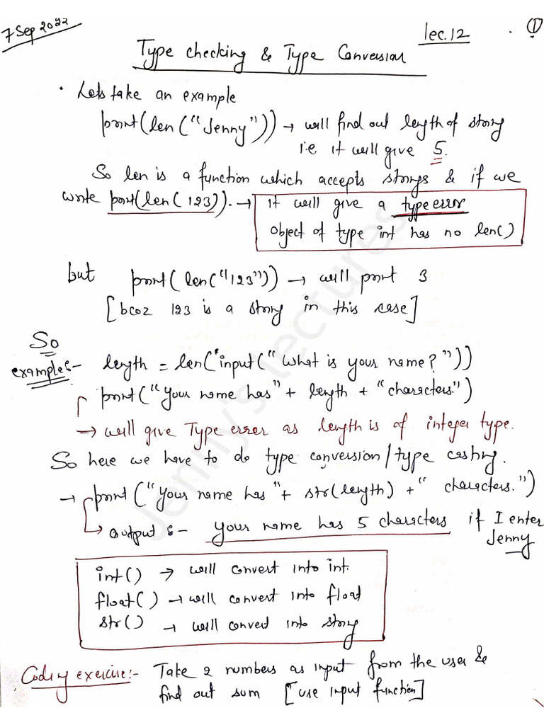 Type Casting in Python | PDF