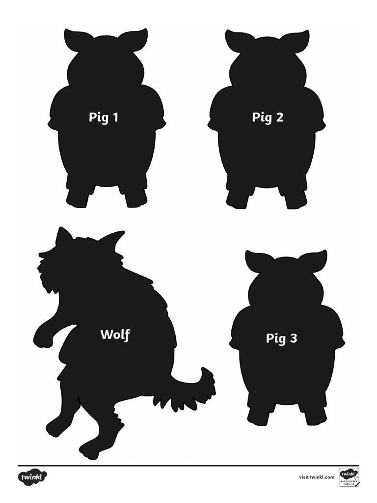 Three Little Pigs Shadow Puppets | PDF