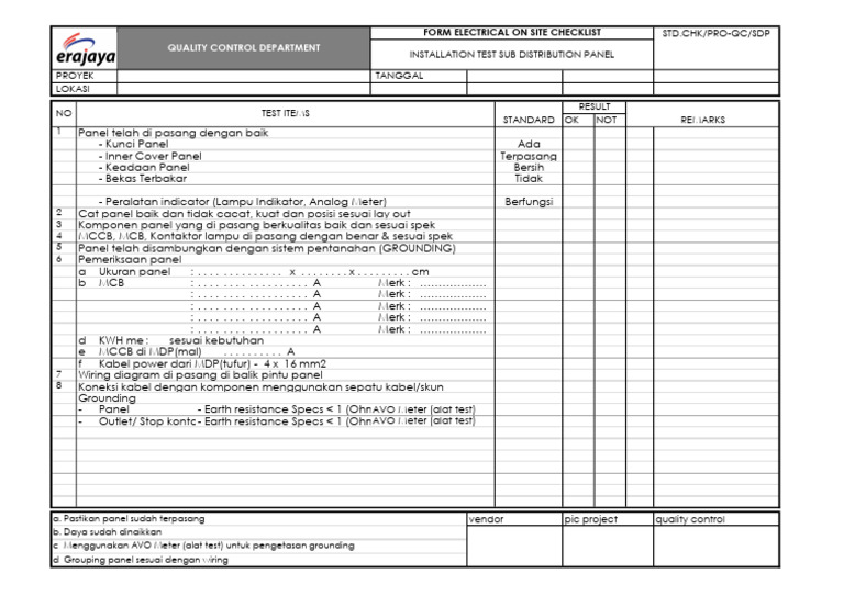 Cek Panel Listrik | PDF