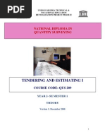 Estimating and Tendering Notes | PDF | Procurement | Labour Economics