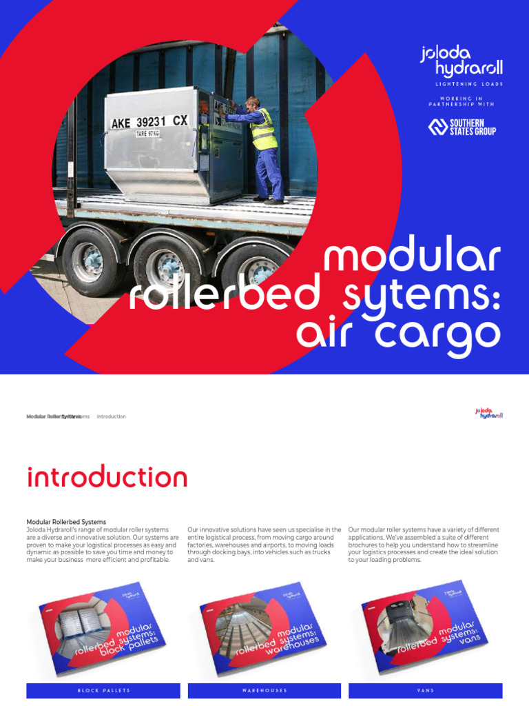 Modular Rollerbed Systems Air Cargo | PDF | Pallet | Trailer (Vehicle)