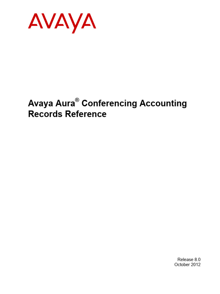 Avaya Aura Conferencing Accounting Records | PDF | Xml | Xml Schema