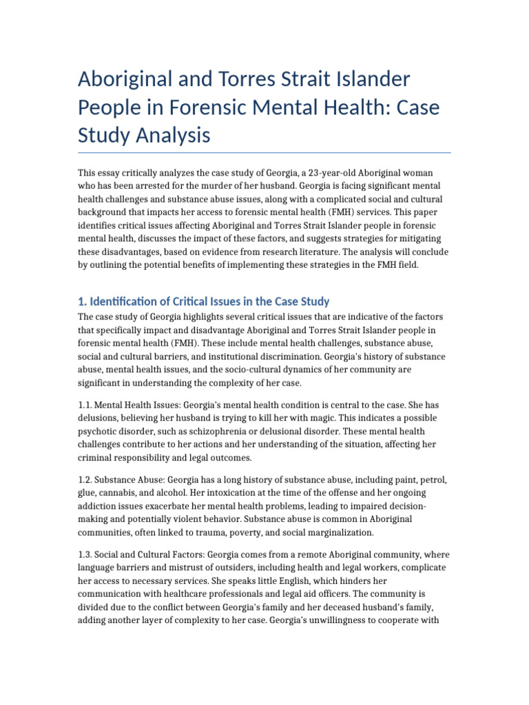 Aboriginal - and - Torres - Strait - Islander - Case - Study - Essay ...