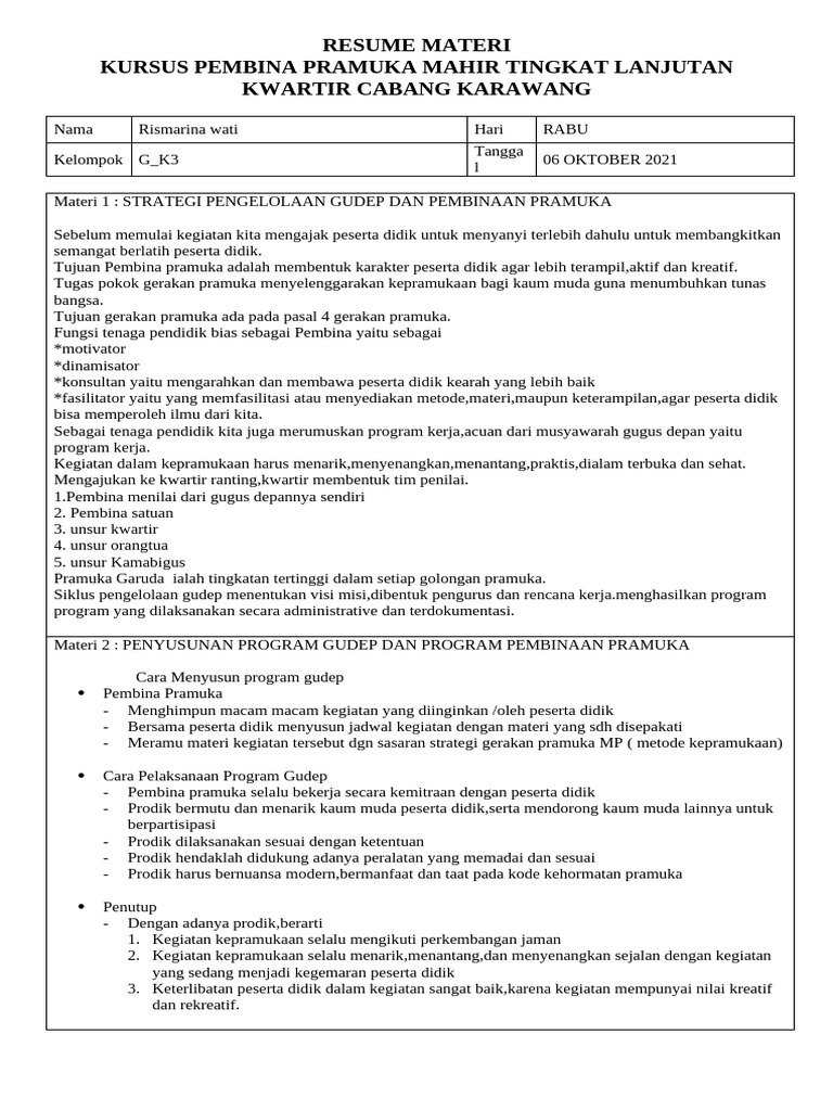 Resume Hari Ke 3 | PDF