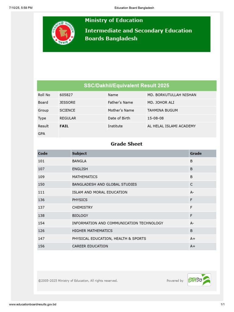 Education Board Bangladesh | PDF | Educational Stages