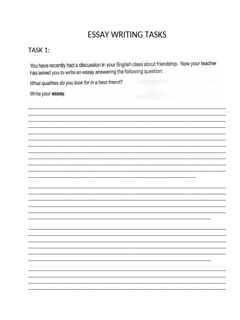 Essay Writing Task 1 | PDF