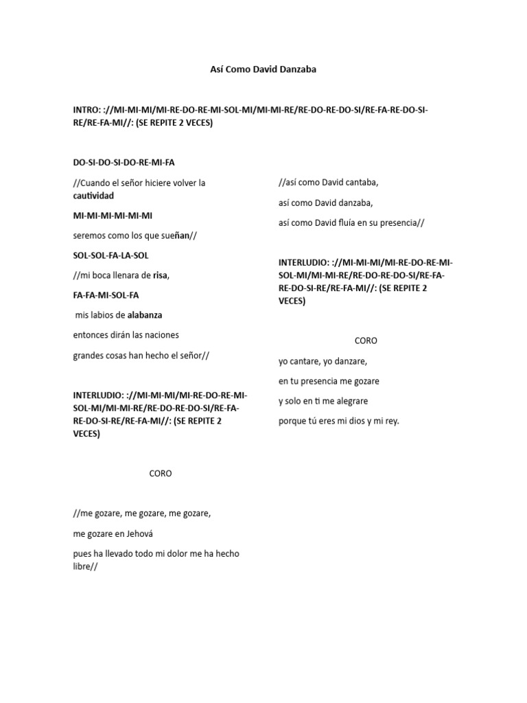 Así Como David Danzaba | PDF