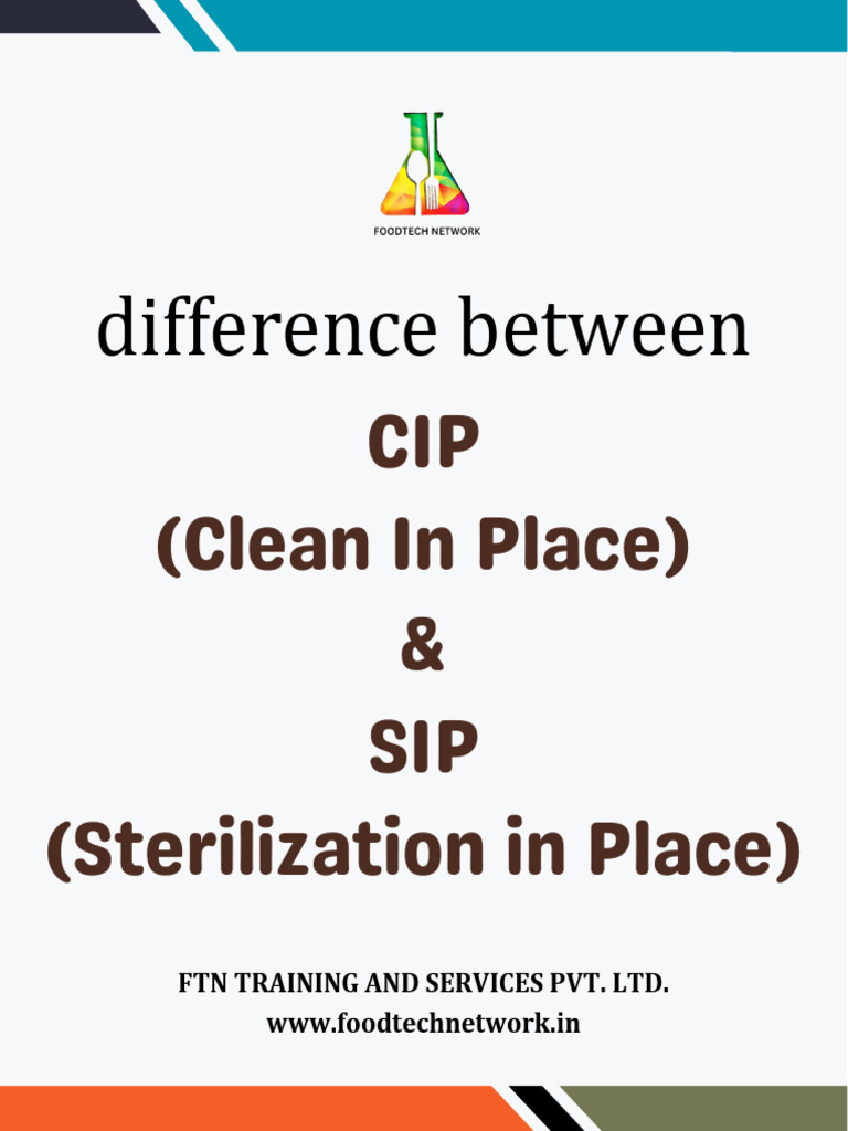 Difference Between CIP & SIP | PDF | Chemistry | Industrial Processes