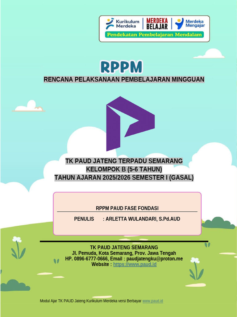 RPPM TK B Smt1 2025 2026 | PDF