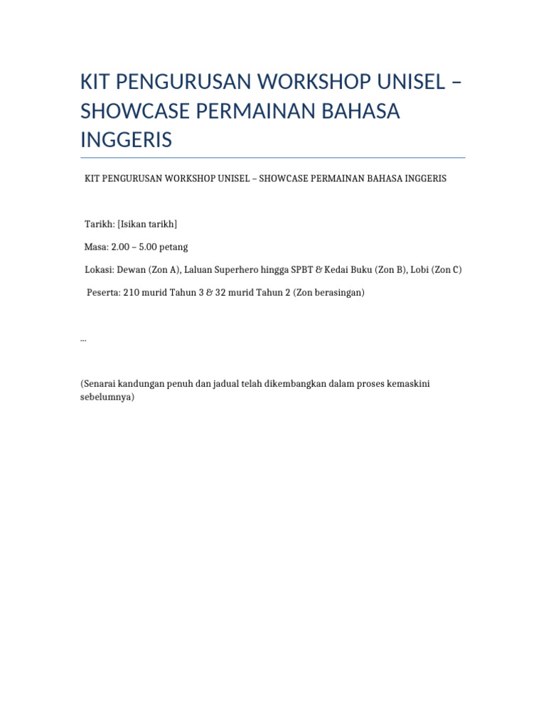 Kit Workshop Unisel Final | PDF