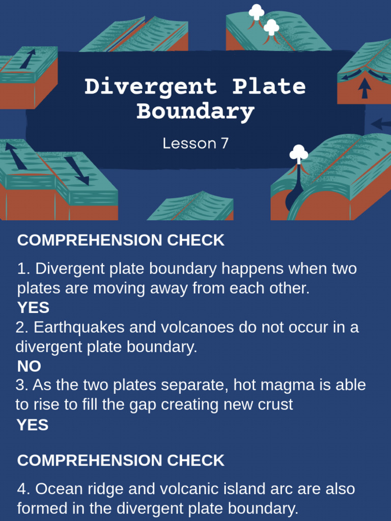Lesson 7 - Divergent Plate Boundary | PDF | Plate Tectonics | Volcano