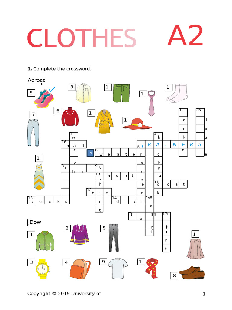 A2 English Crossword and Dialogue Exercises | PDF | Chess Theory | Chess