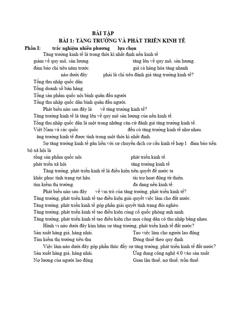 BÀI TẬP BÀI 1- 4 | PDF