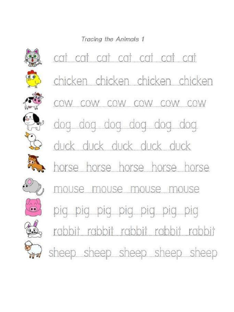 Worksheet Animals SS3 | PDF