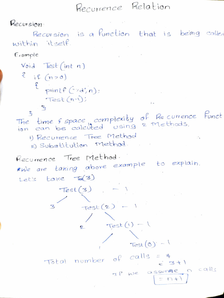 Recurrence Relation | PDF