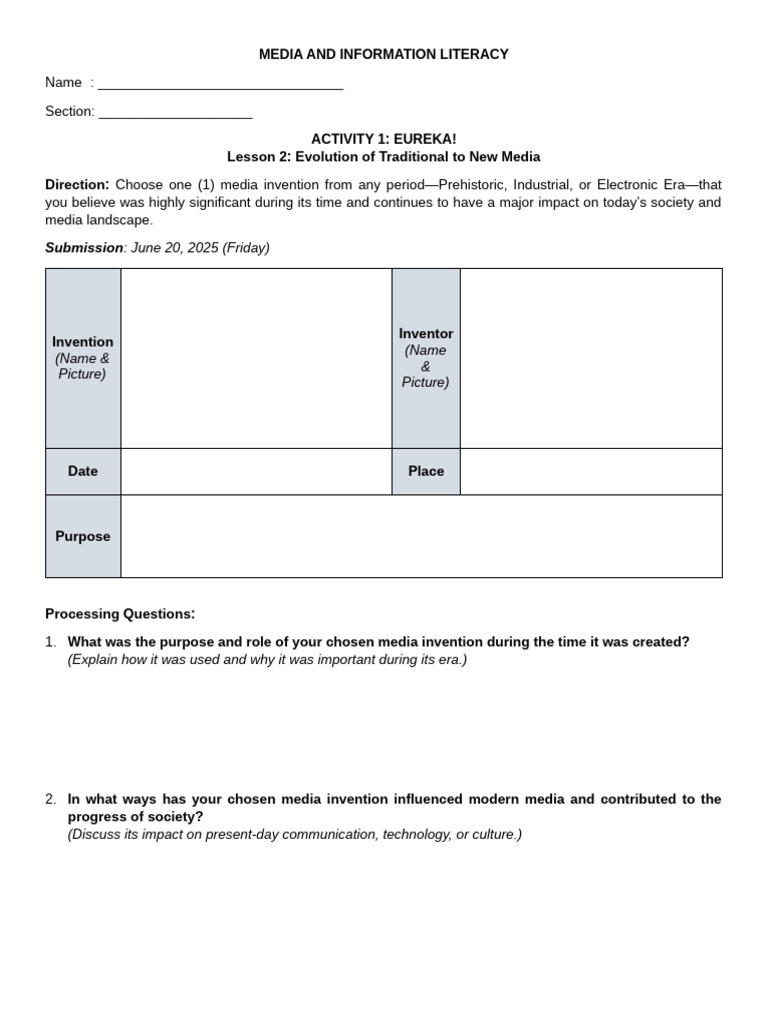 MIL Activity 1 | PDF