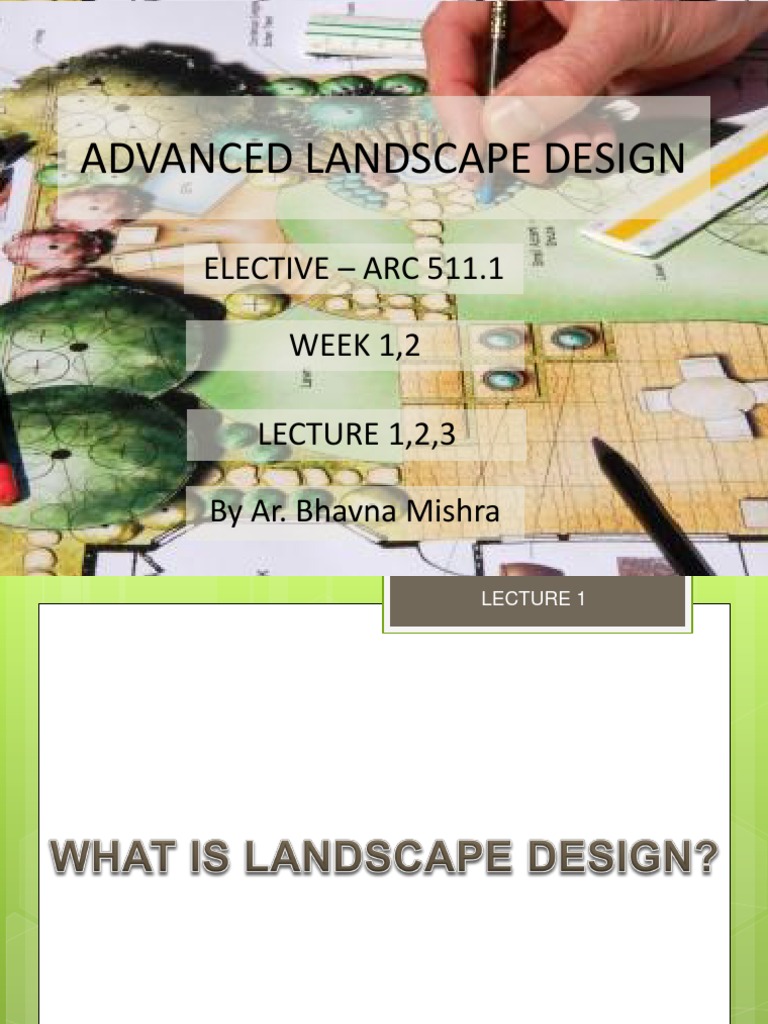 1.advanced Landscape Design-Lecture 1,2,3 | PDF | Ecology | Ecosystem