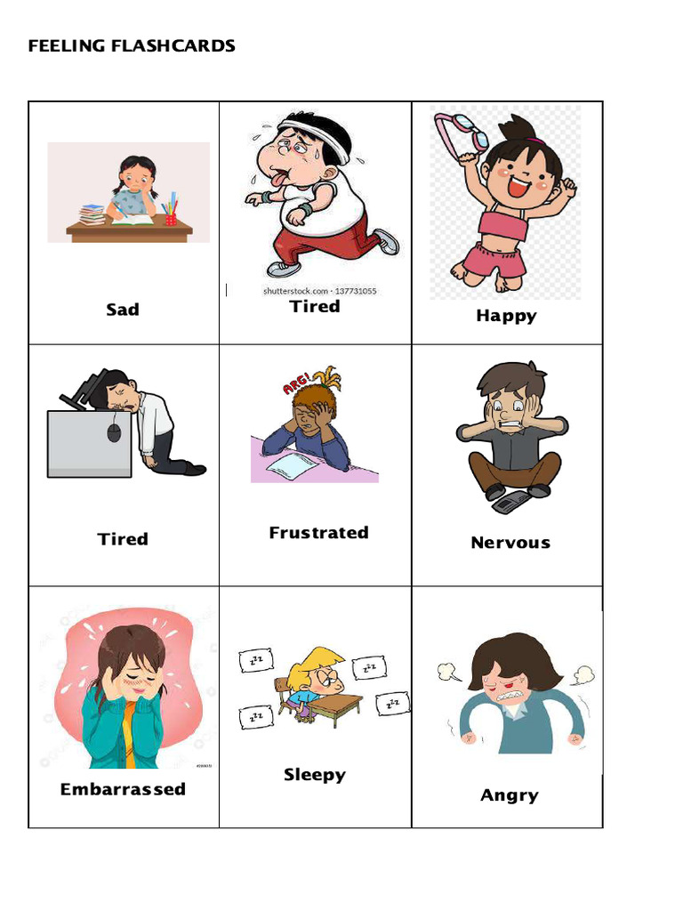 Emotion Flashcards for Learning | PDF