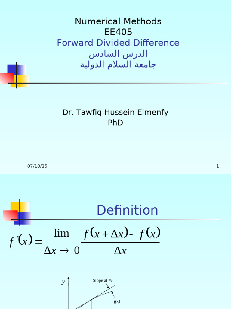 Forward Divided Difference Method | PDF | Calculus | Mathematics Of ...