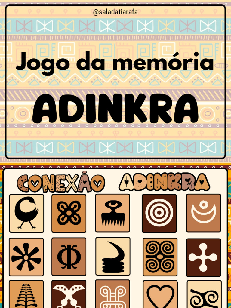 Jogo Da Mem Ria ADINKRA PDF | PDF