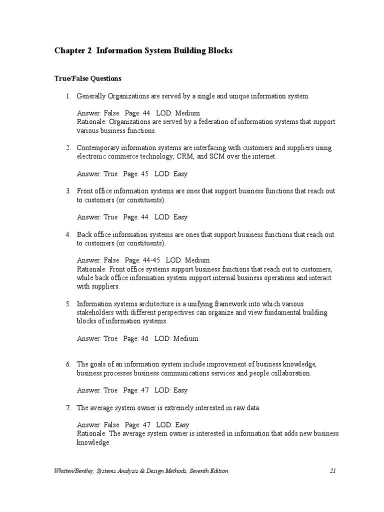 CHAP002 (Chapter 2 Information System Building Blocks) | PDF | Business ...