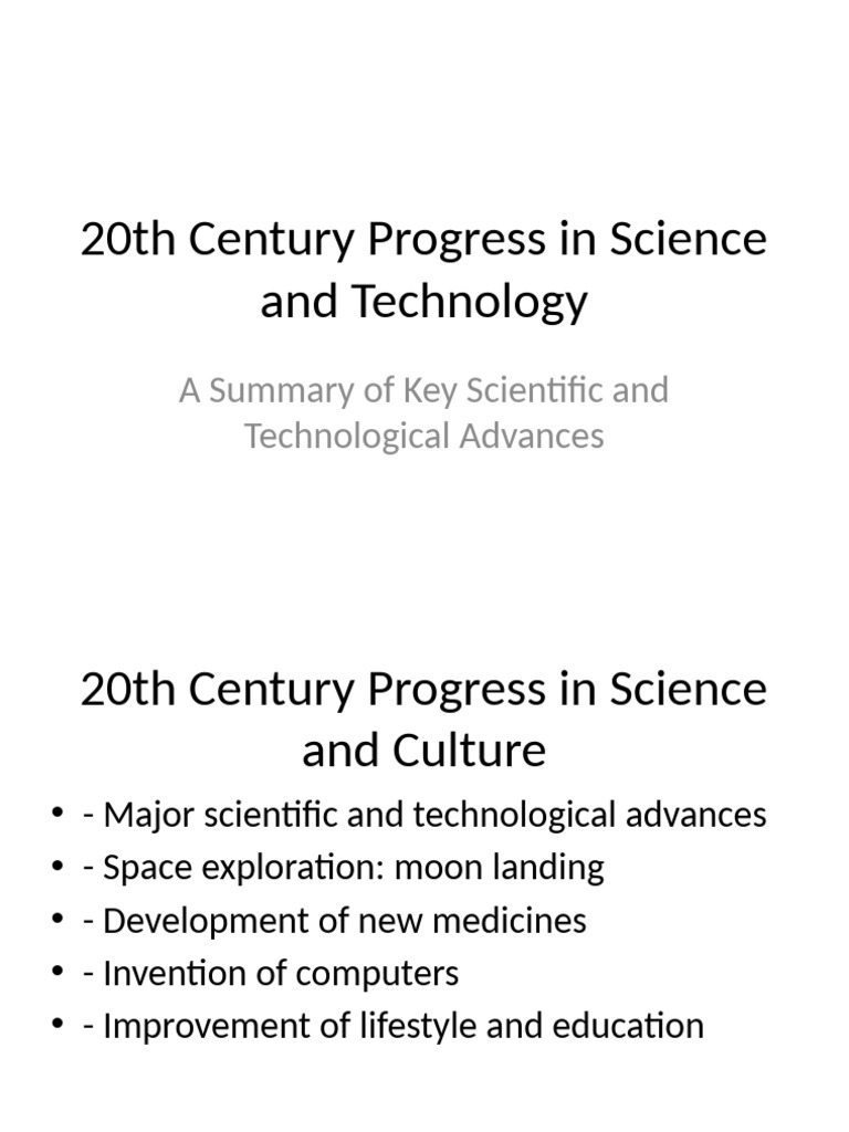20th Century Science Technology | PDF