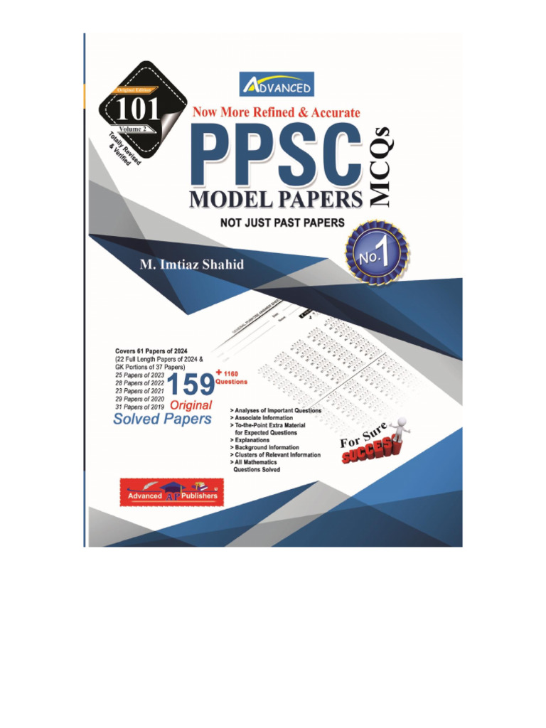 New Contents PPSC Model Papers Edition 101 | PDF