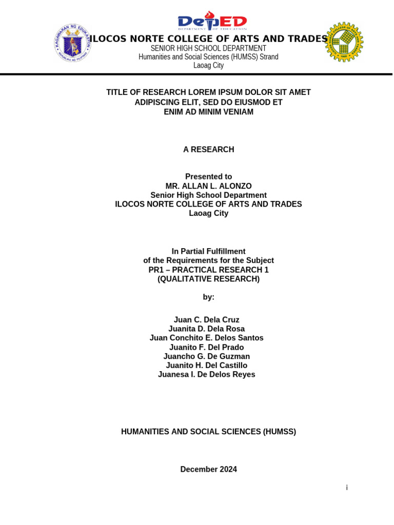 PR1 Sample Full Paper Format | PDF | Stress (Biology) | Motivation