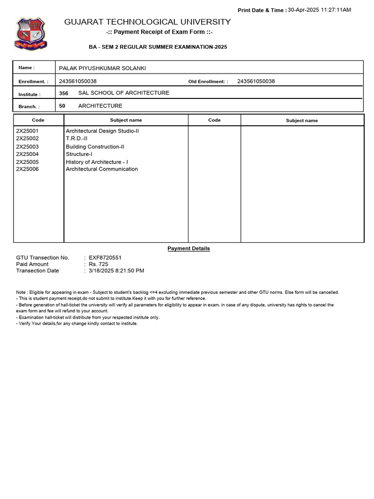 Ba Sem2regularsummerexamination 2025 243561050038 | PDF