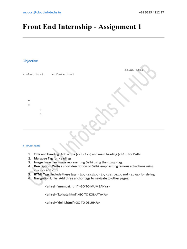 Task 1 FDT Internship | PDF