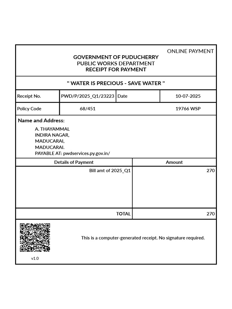 Receipt | PDF