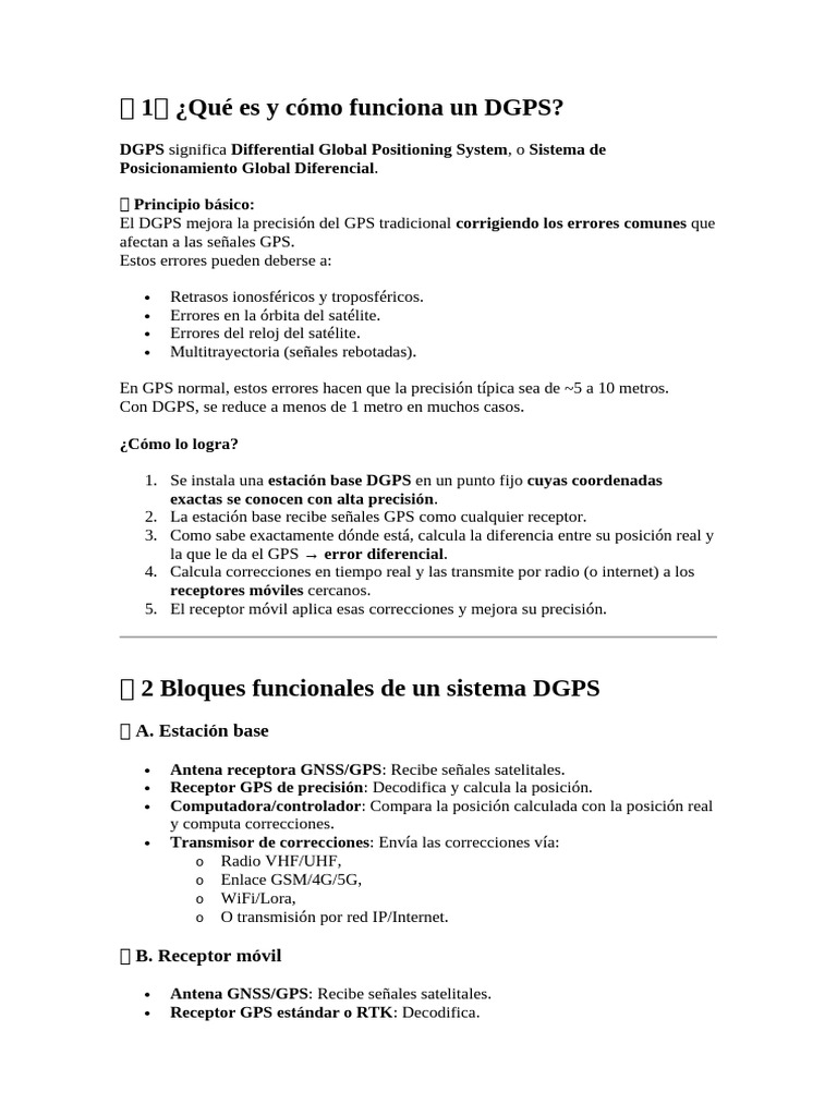 Construccion de Un DGPS Hecho en Casa | PDF | Sistema de Posicionamiento Global | Ingeniería en ...
