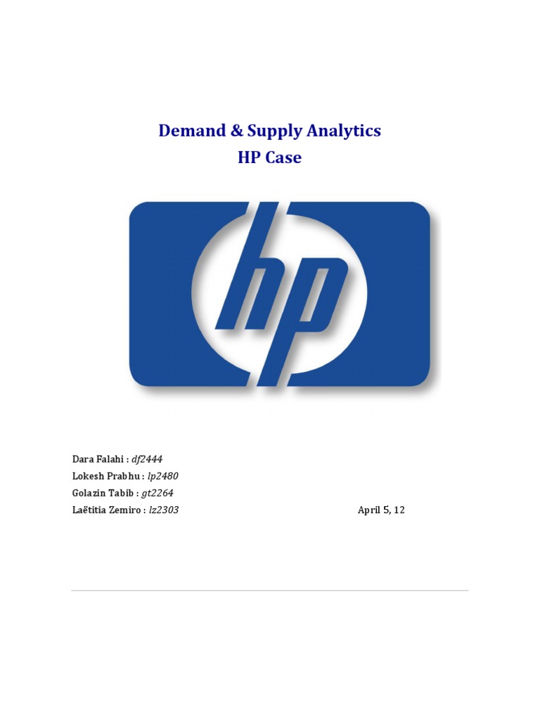 HP Case | PDF | Inventory | Forecasting