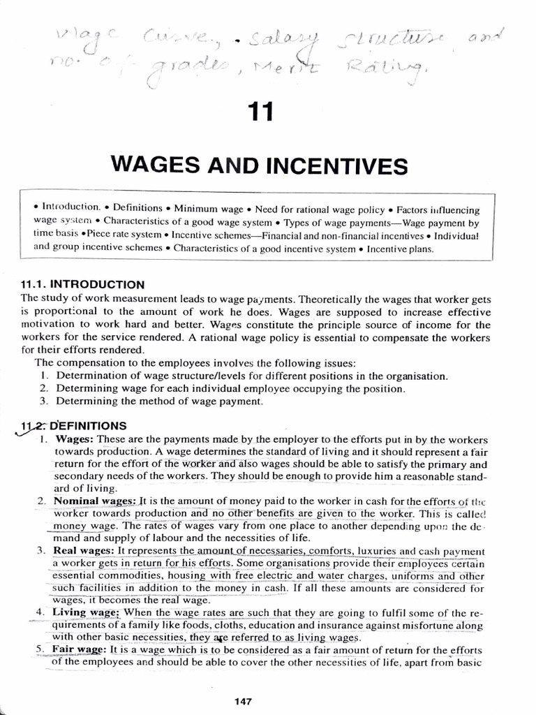 2 - Wages and Incentives | PDF