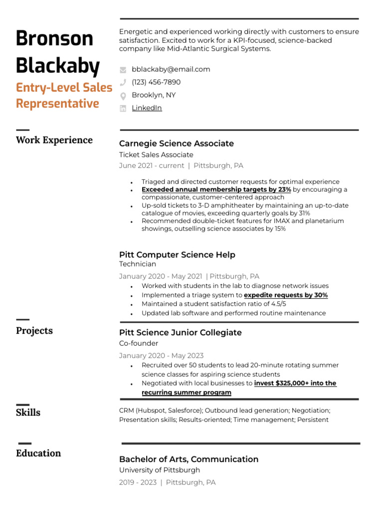 Compact Resume Template | PDF