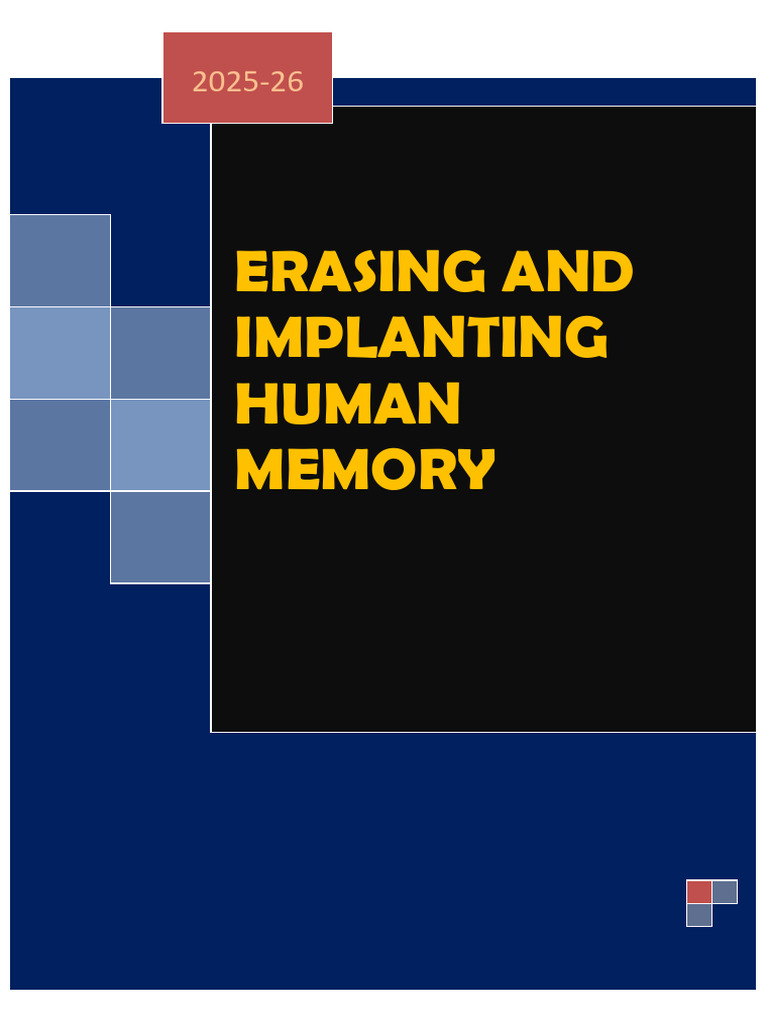 Erasing and Implanting Human Memory | PDF | Memory | Mental Processes