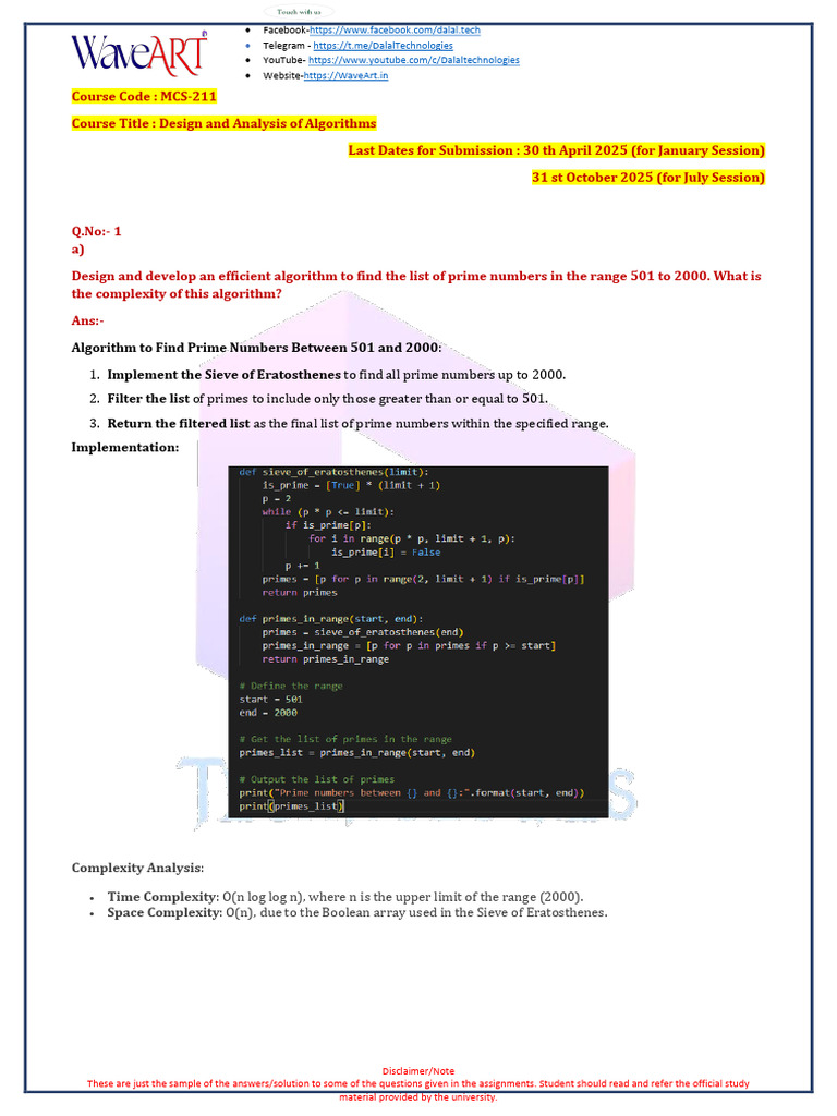 MCS-211 Ignou Solved Assignment Jan - July-2025 | PDF | Combinatorics | Graph Theory