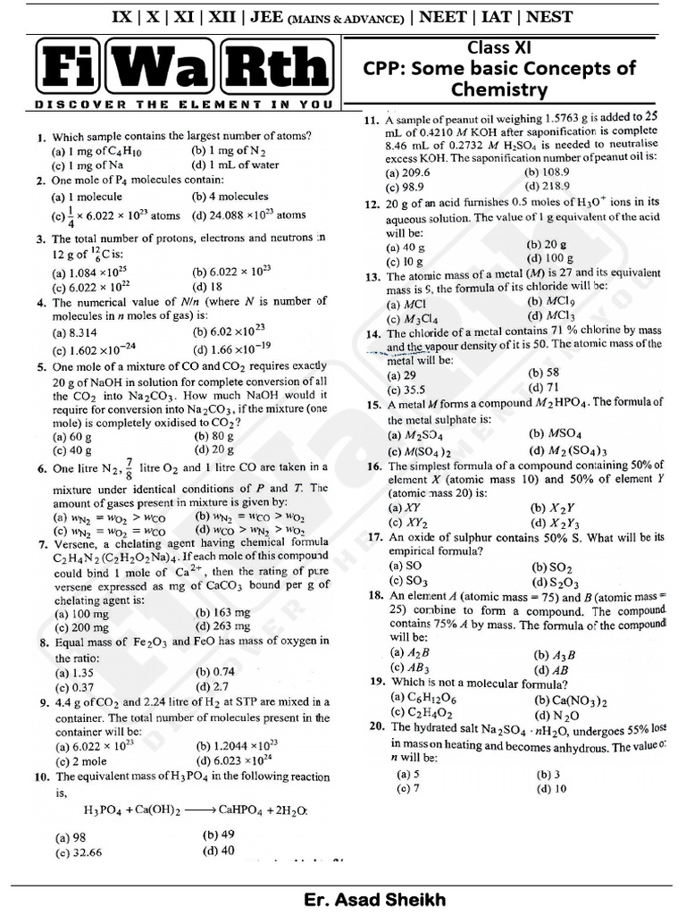 CPP-Some Basic Concepts of Chemistry | PDF