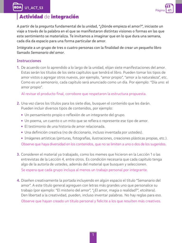U1_ACT_53_SOL | PDF | Amor | Cuaderno