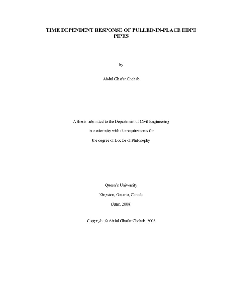 A G Chehab PHD Thesis (Civil Engineering) | PDF | Drilling Rig | Stress ...