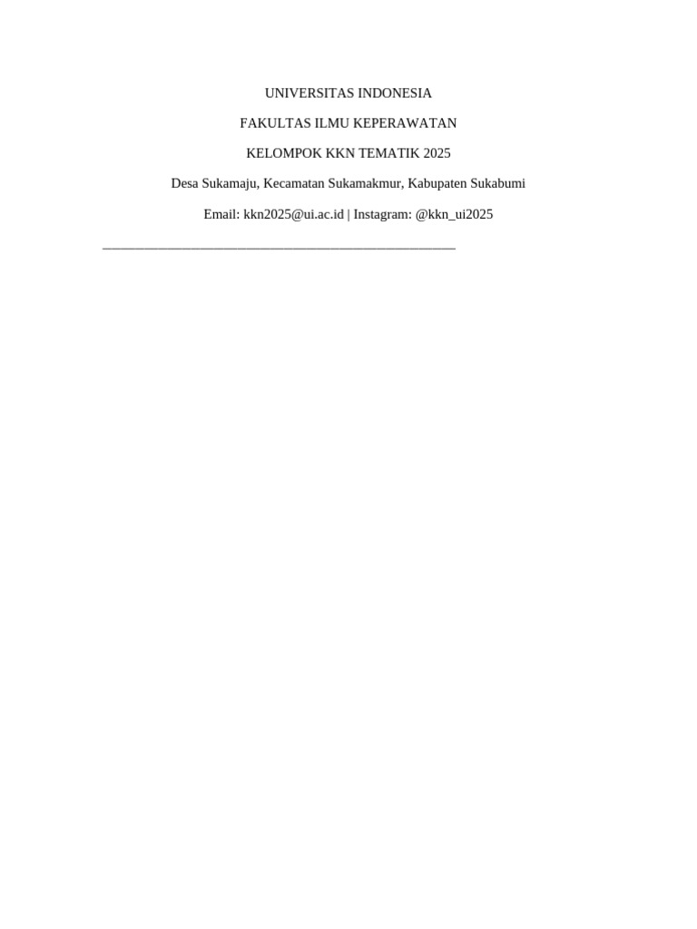 Kop Surat KKN Tematik 2025 UI | PDF